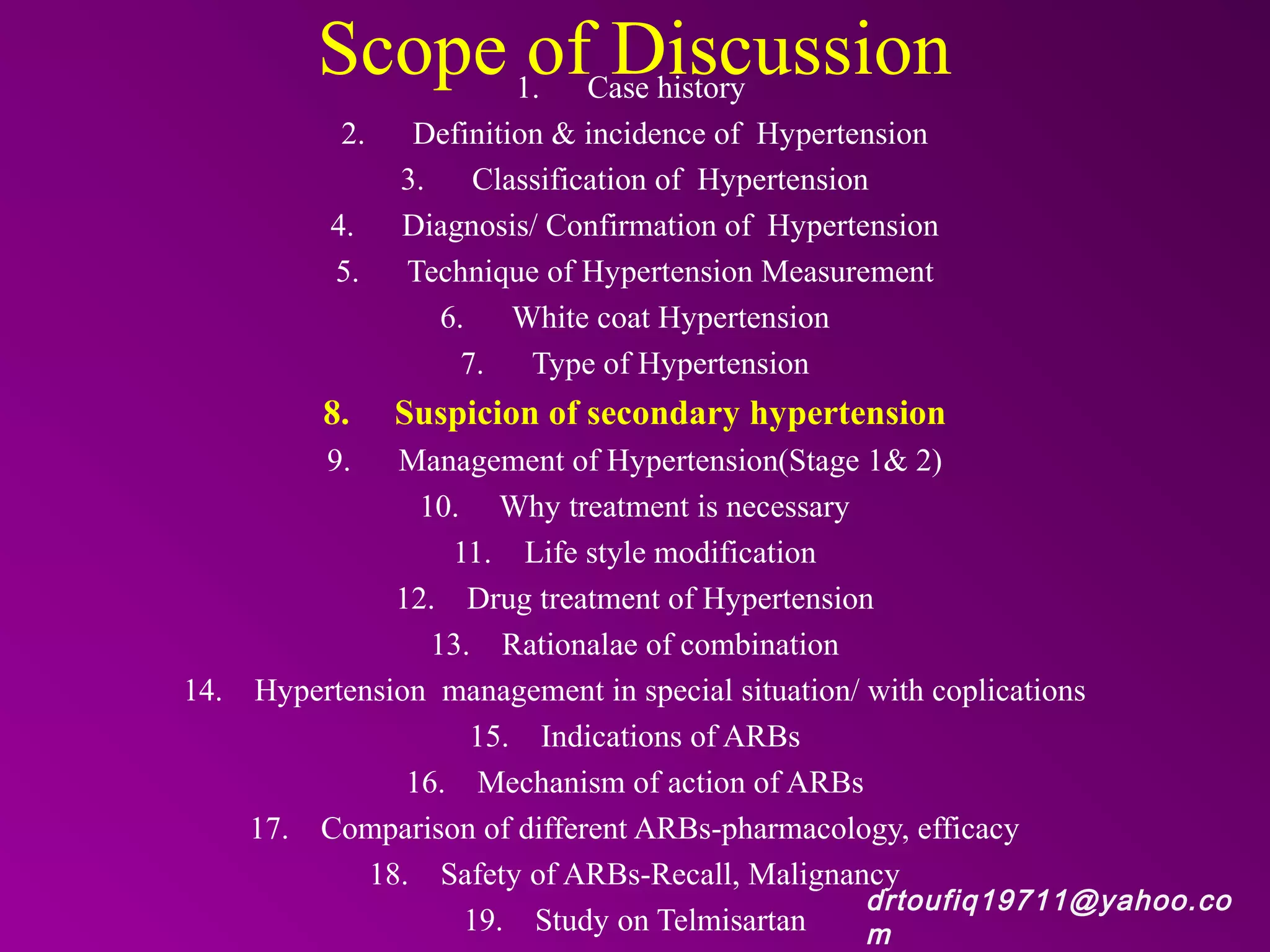 Role of ARBs in management of Hypertension | PPT