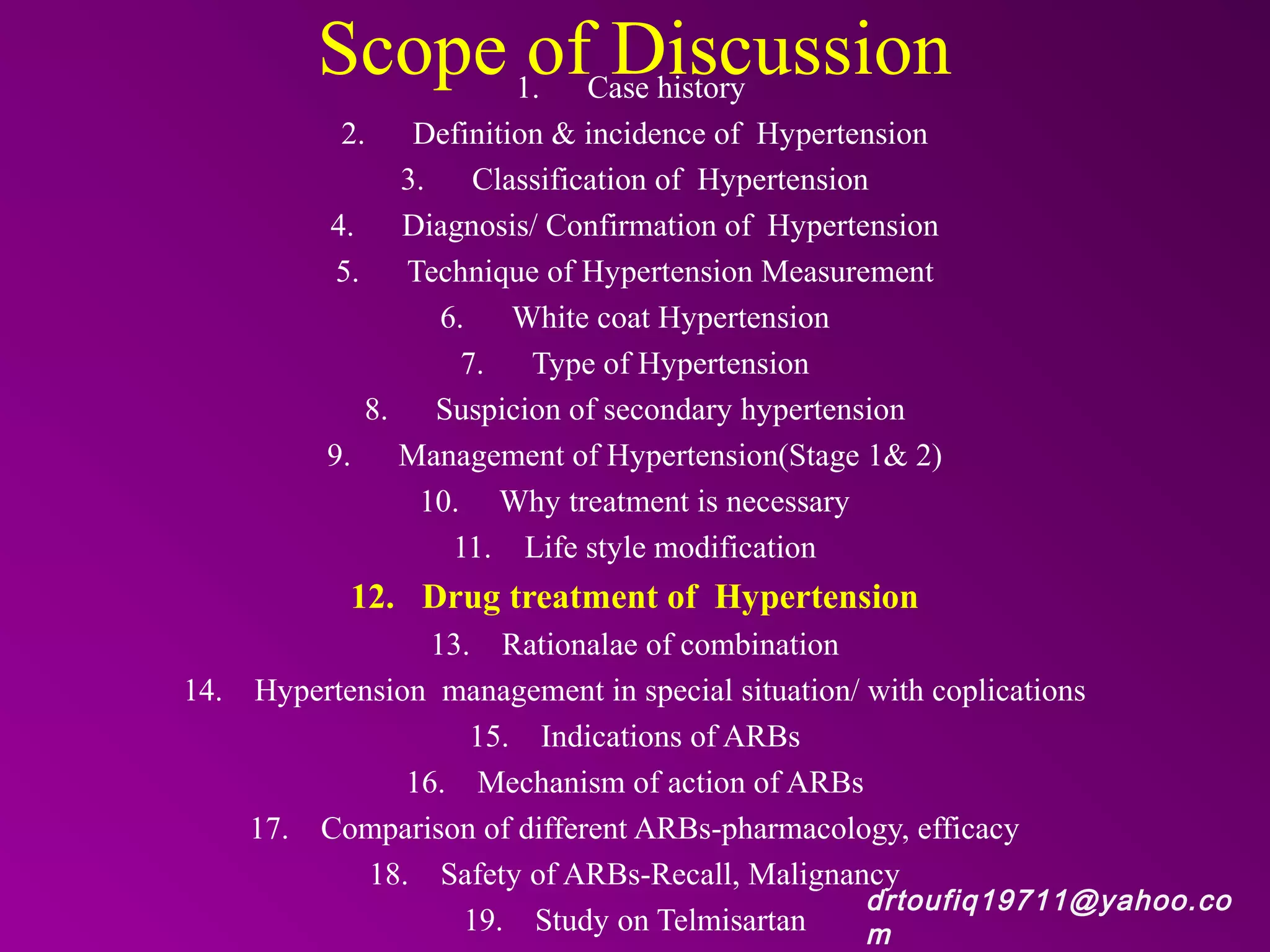 Role of ARBs in management of Hypertension | PPS