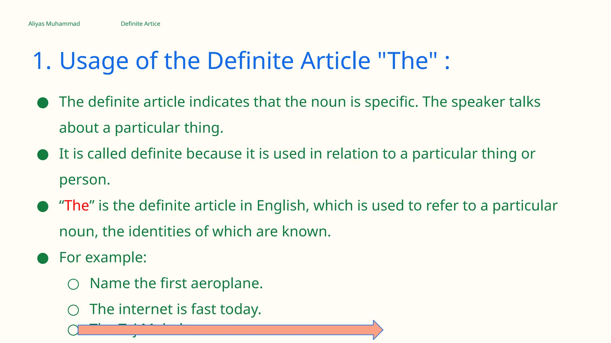 Role of Articles in English.pptx group presentation | PPT