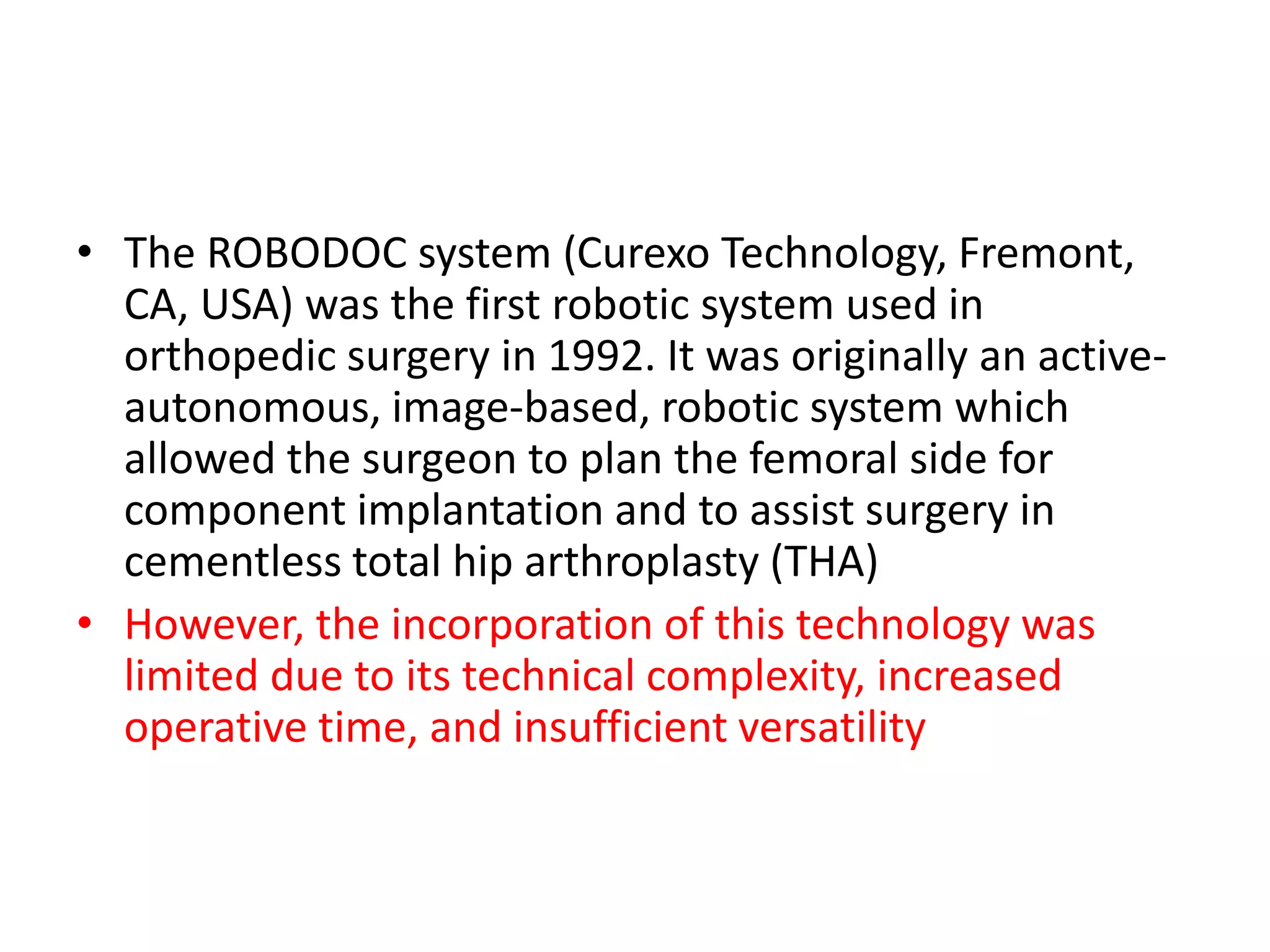 Role of artificial intelligence in orthopaedics | PPTX