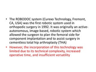 Role of artificial intelligence in orthopaedics | PPTX