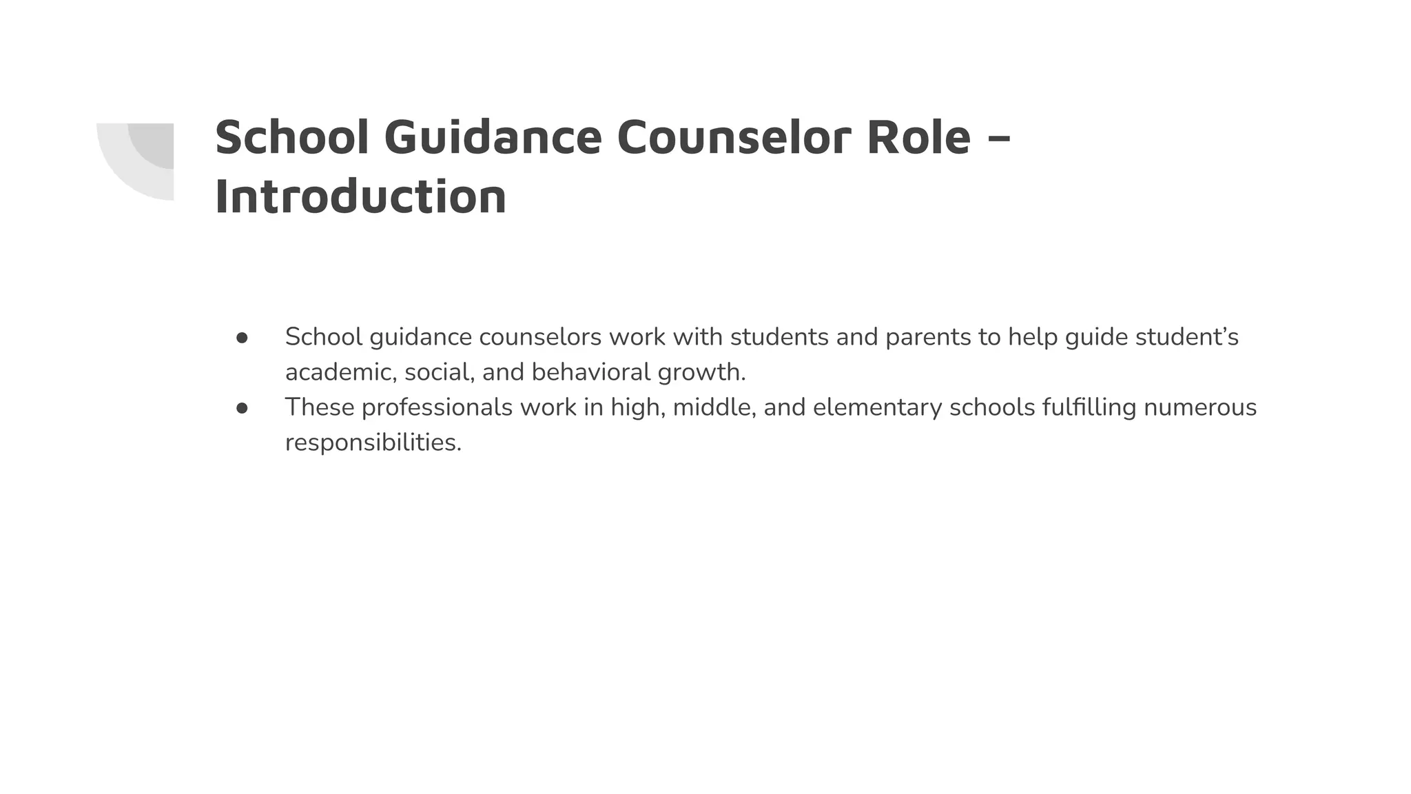 Importance of Role of a School Guidance Counselor | PPT
