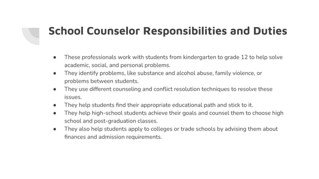 Importance of Role of a School Guidance Counselor | PPT