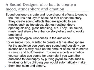 Role of a sound designer | PPT