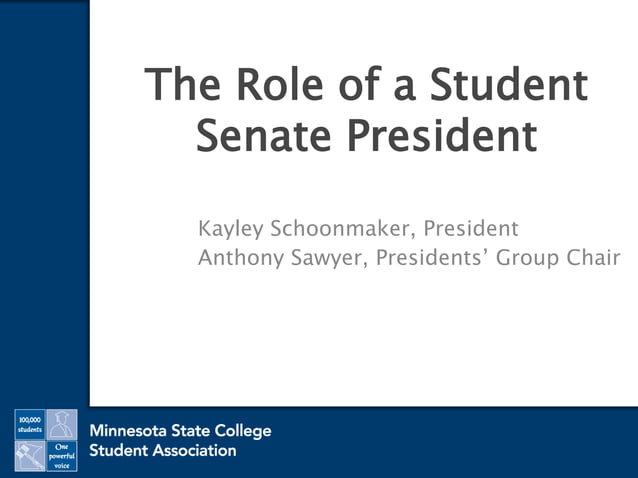 The Role of a Student Senate President | PPT