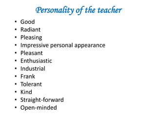 Role of a teacher in school education | PDF