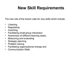 Role of a trainer | PPT
