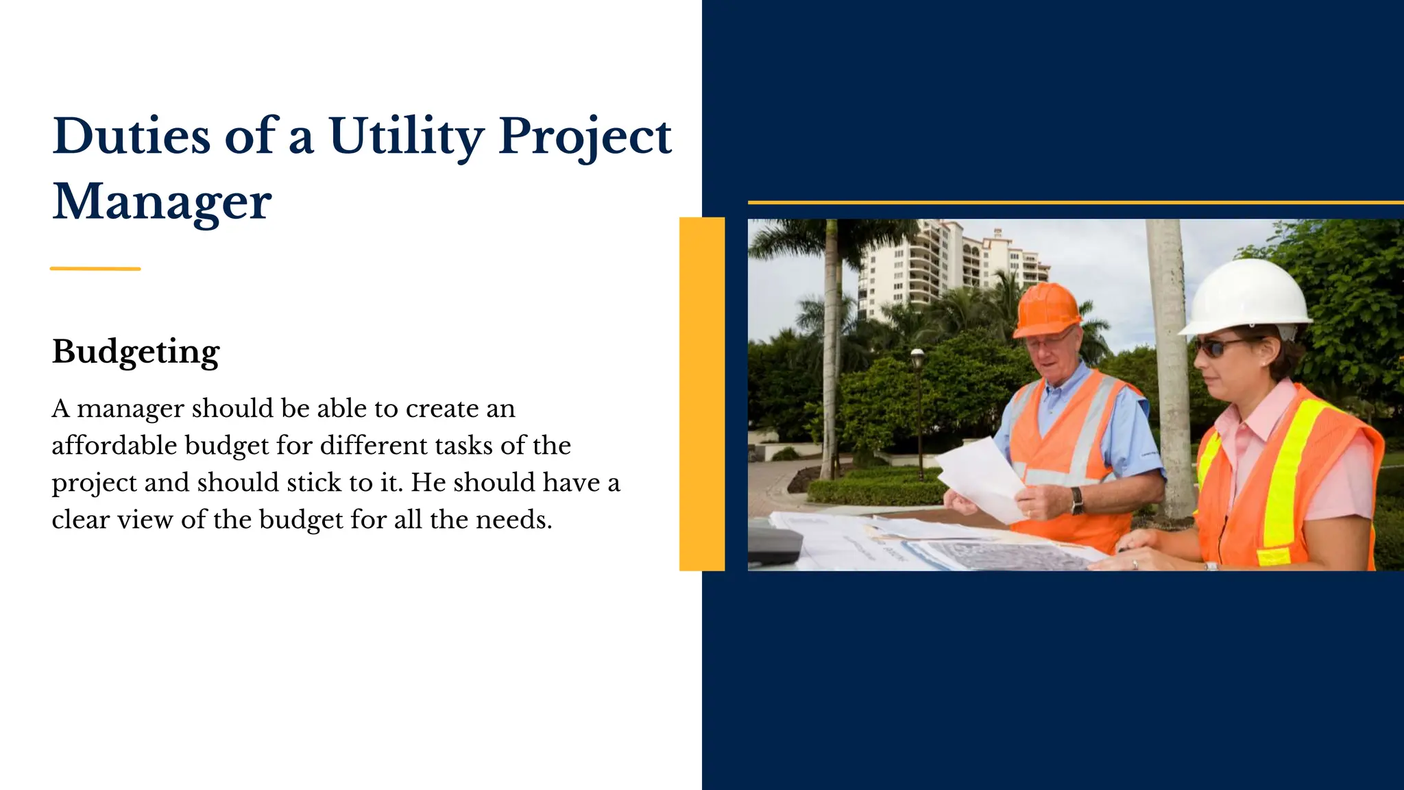 Role of a Utility Project Manager in Successful Completion of the ...