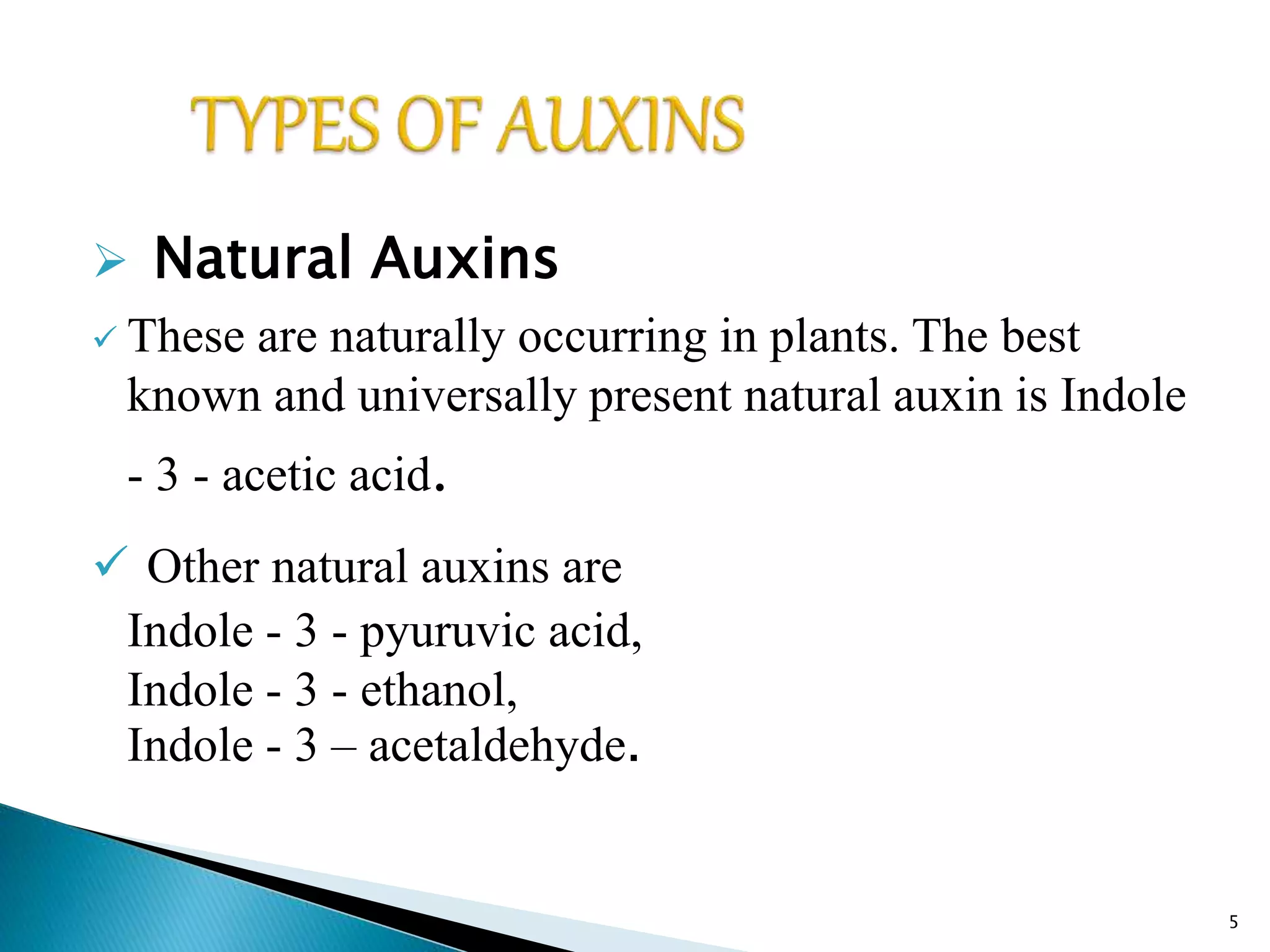 Role of auxins in vegetables | PPTX