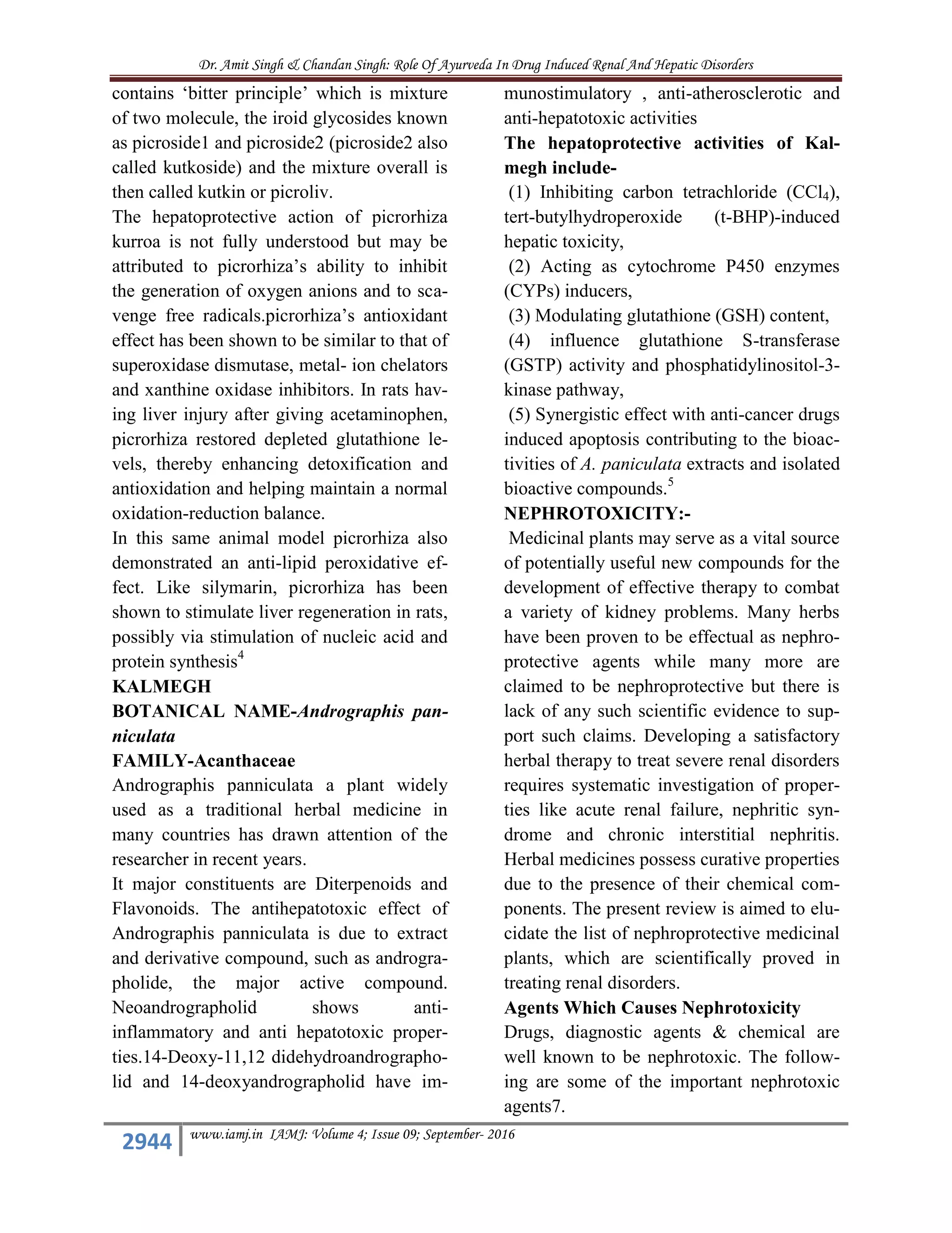 Role of ayurved in drug induced disorders | PDF