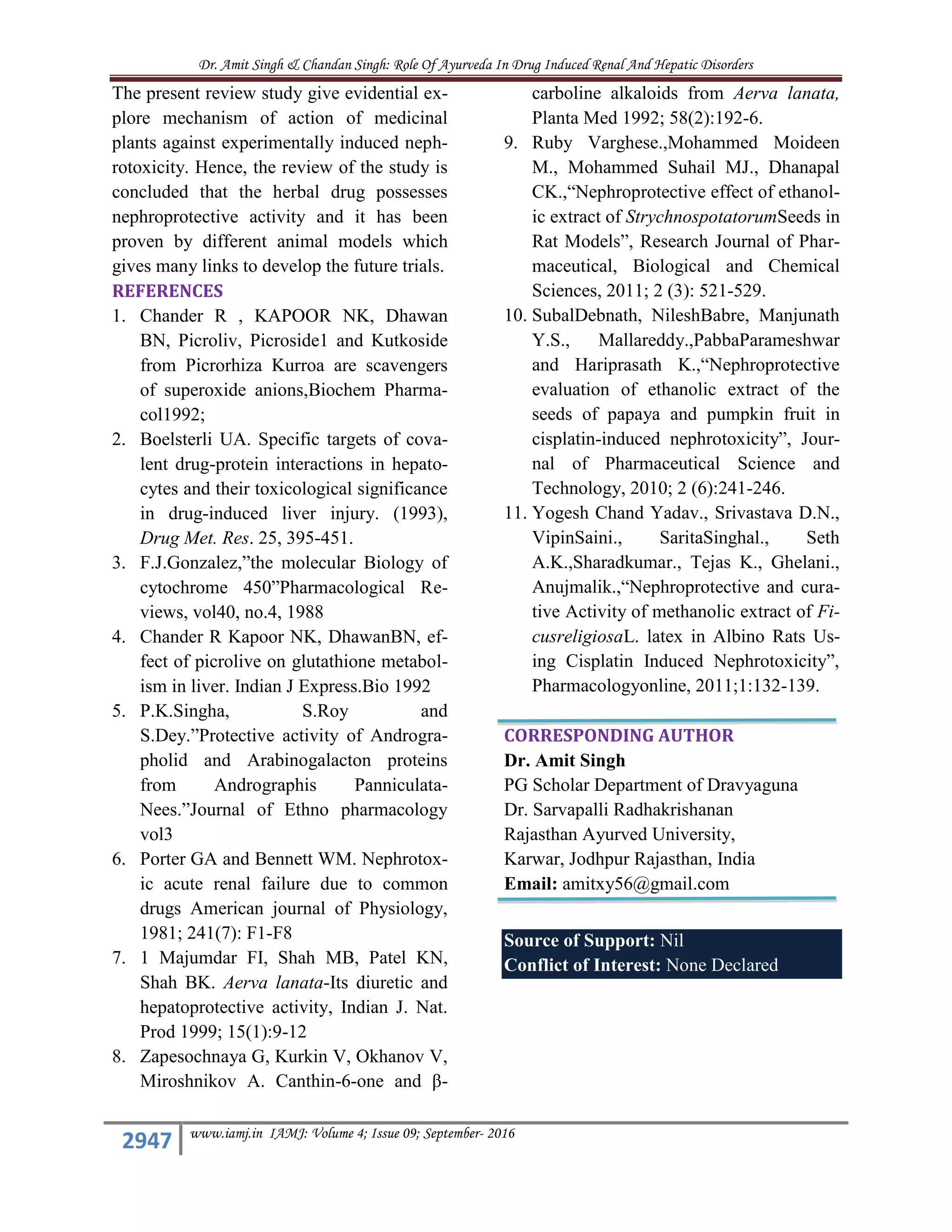 Role of ayurved in drug induced disorders | PDF