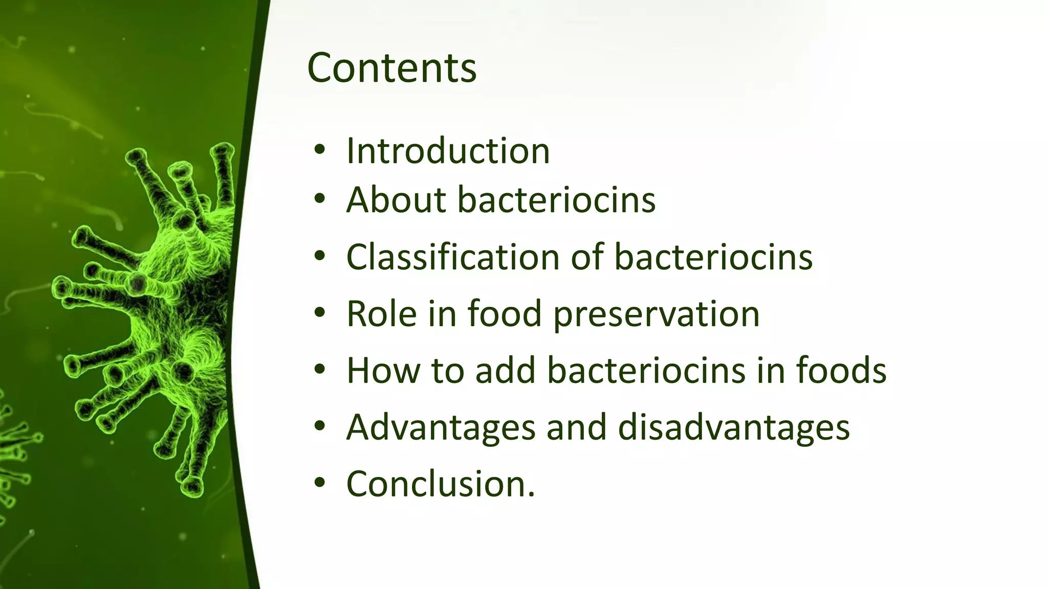 Role of bacteriocins in food safety | PDF