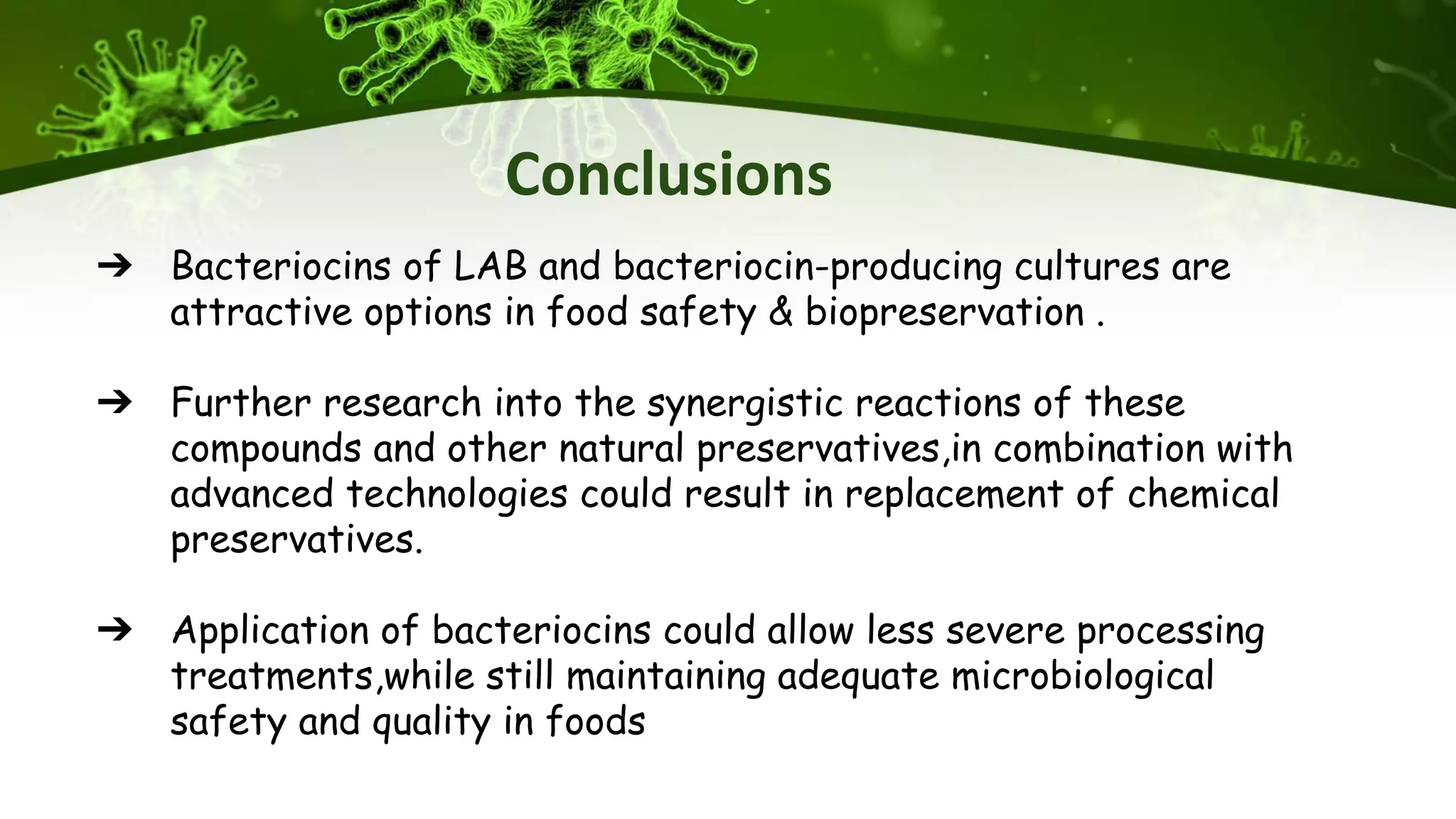 Role of bacteriocins in food safety | PDF