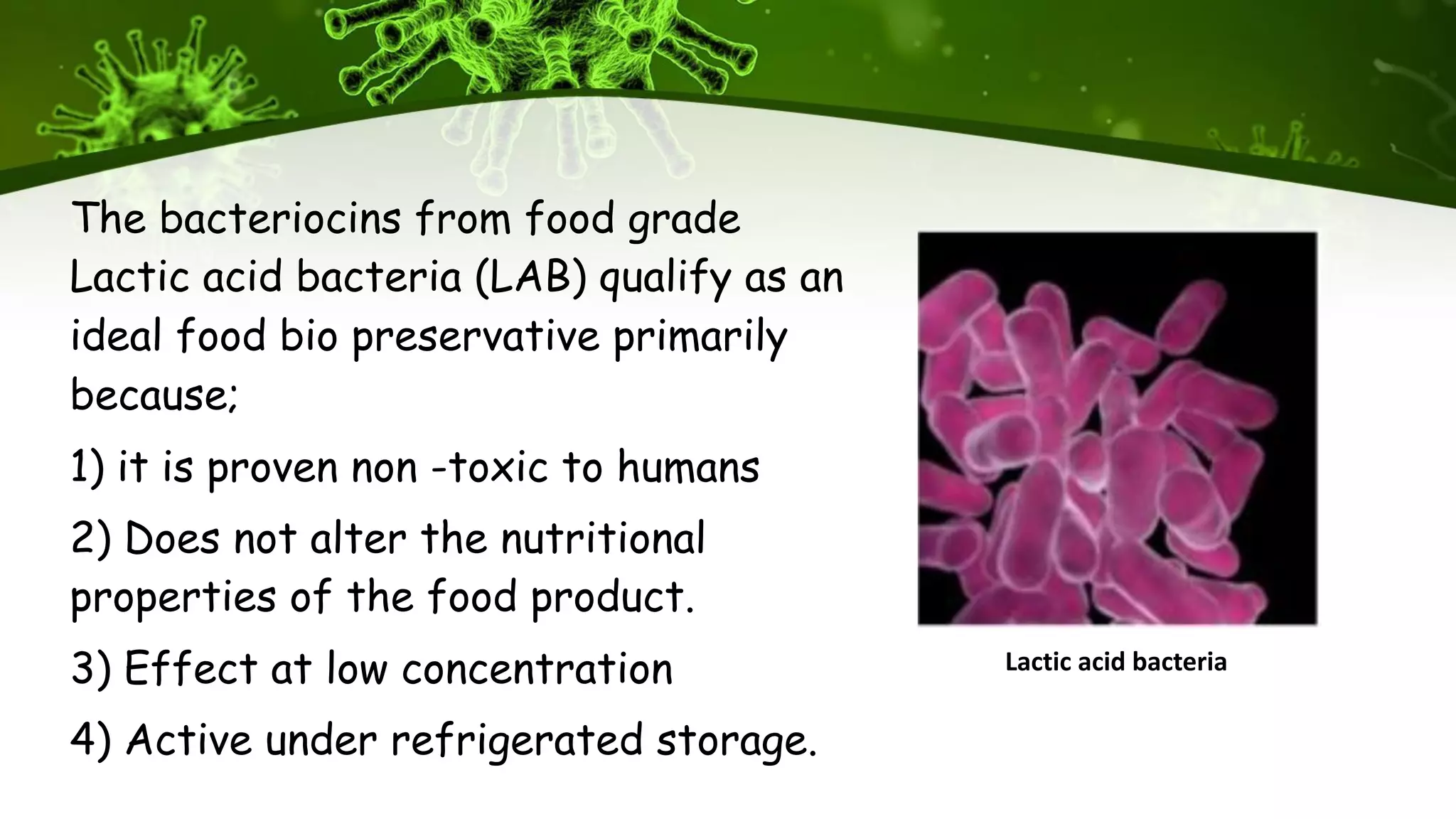 Role of bacteriocins in food safety | PDF