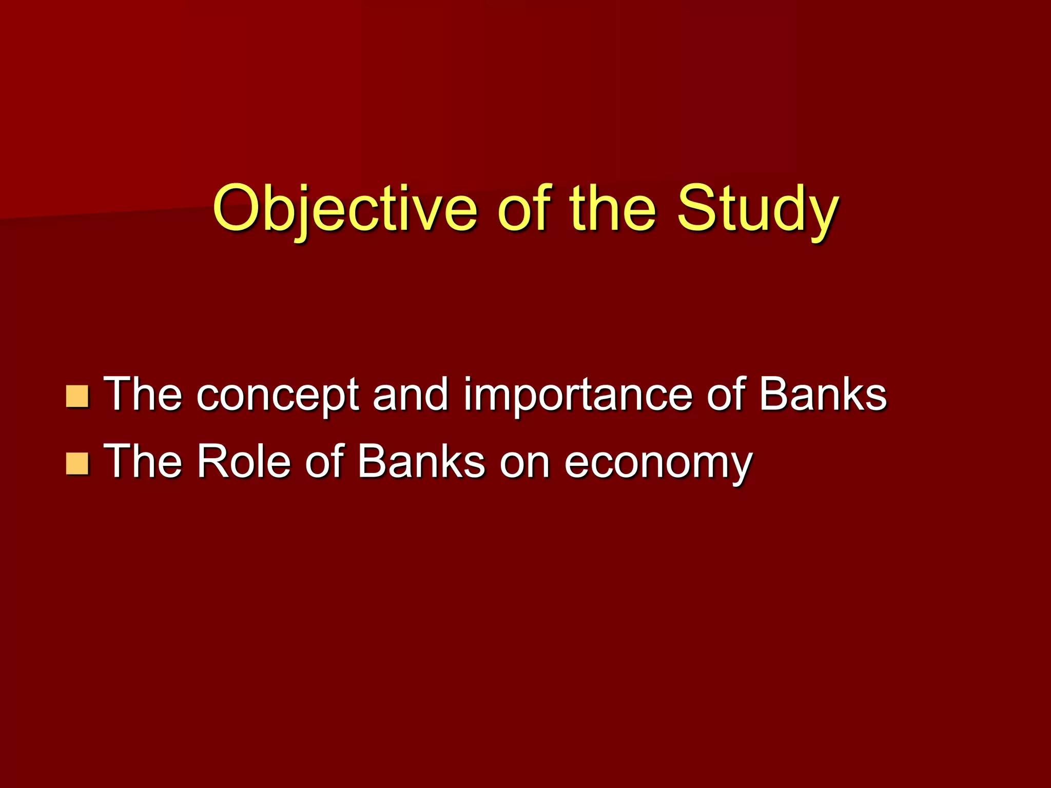 Role of banks | PPT