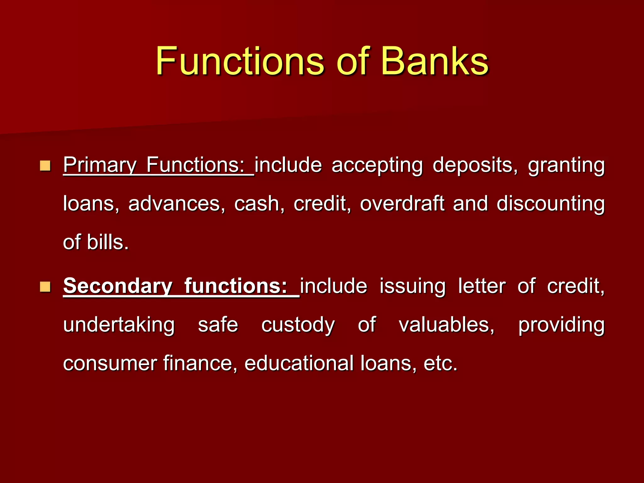 Role of banks | PPT