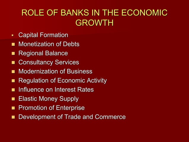 Role of banks | PPT | Business Banking & Finance | Business