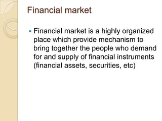 Role of banks in financial markets | PPTX