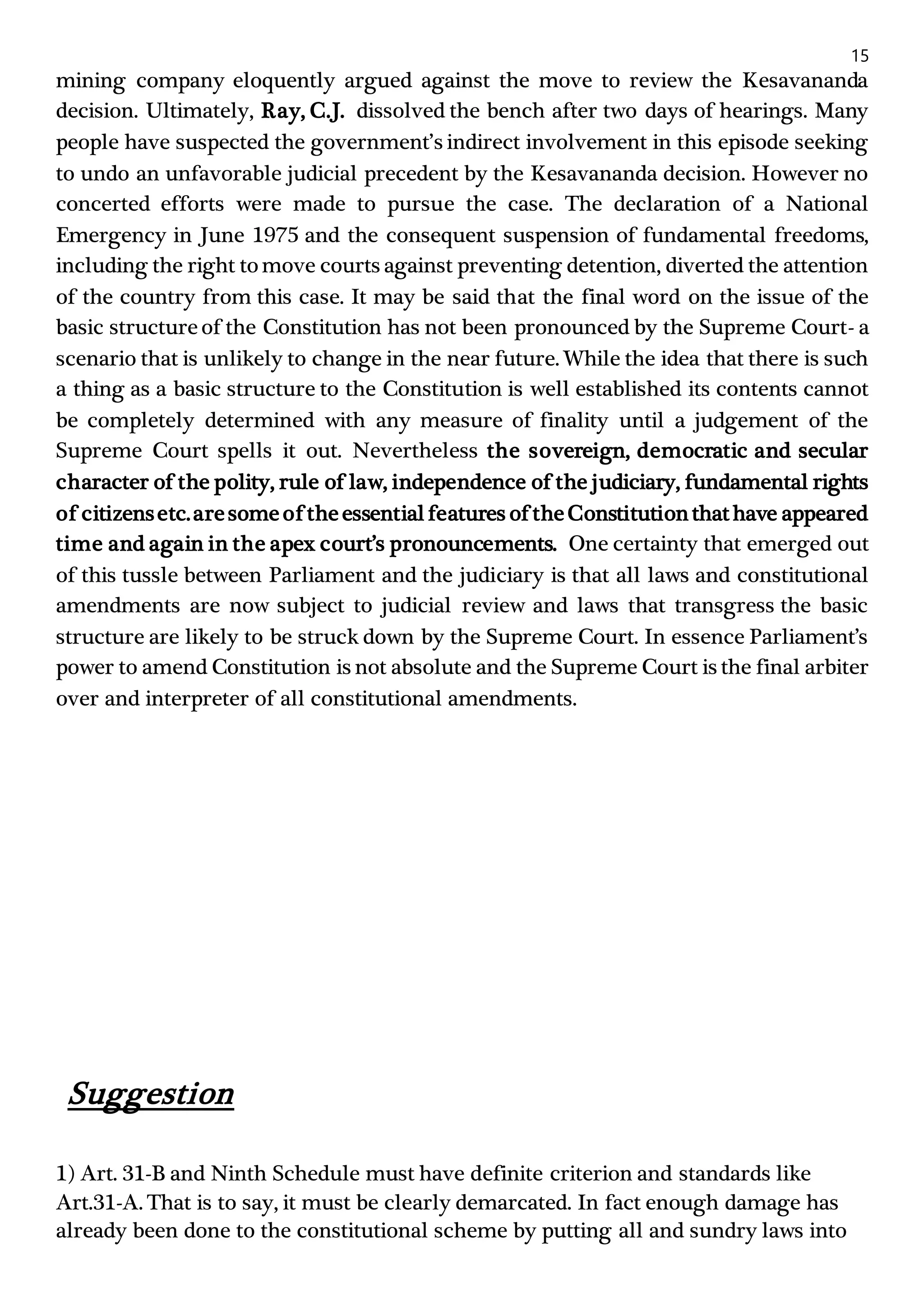 Role of basic structure | PDF