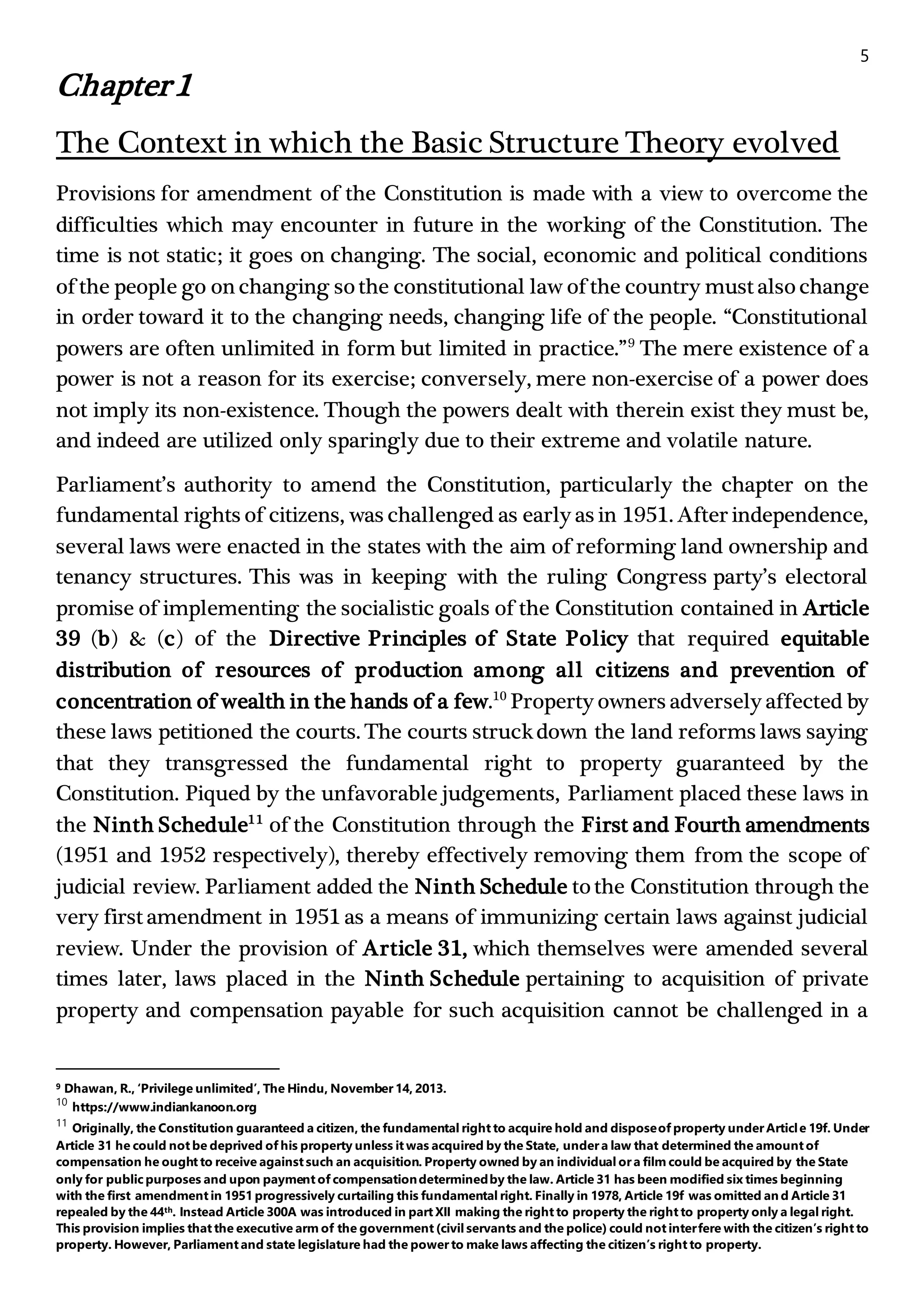 Role of basic structure | DOCX