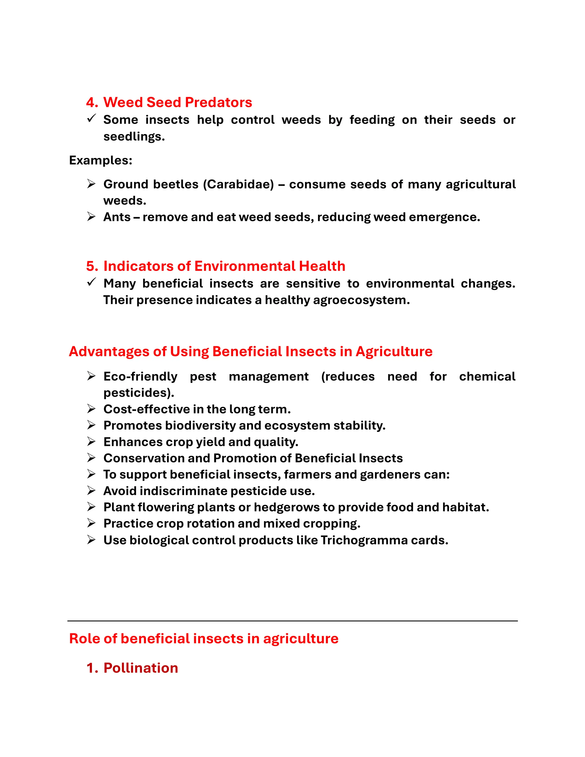 Role of beneficial insects in agriculture.PDF