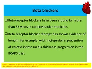 Role of beta blocker and statin in primary prevention of cardiovascular ...