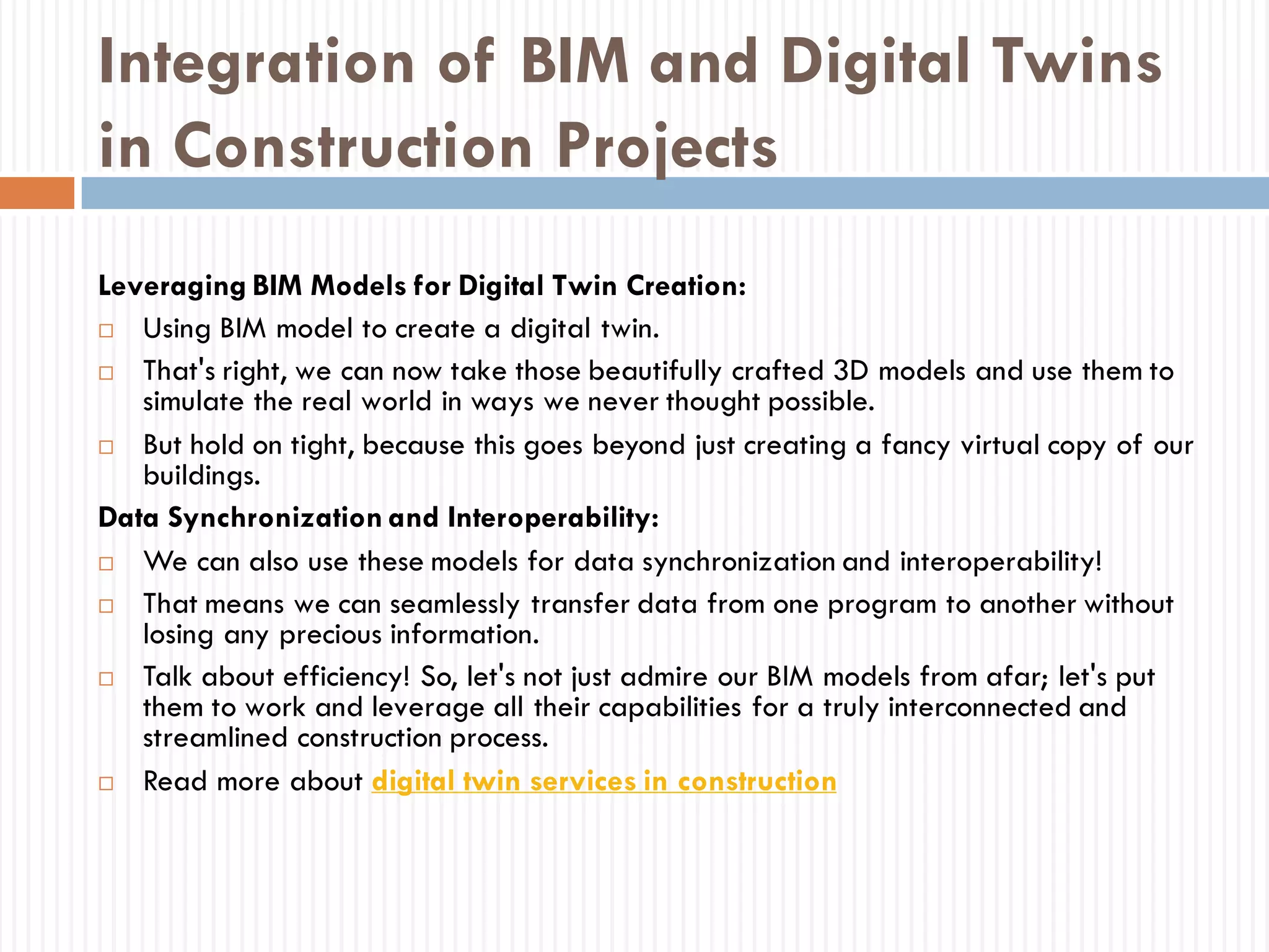 Dynamic duo of digital construction - BIM and digital twin | PDF