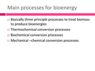 Role of bioenergy in energy management | PPTX