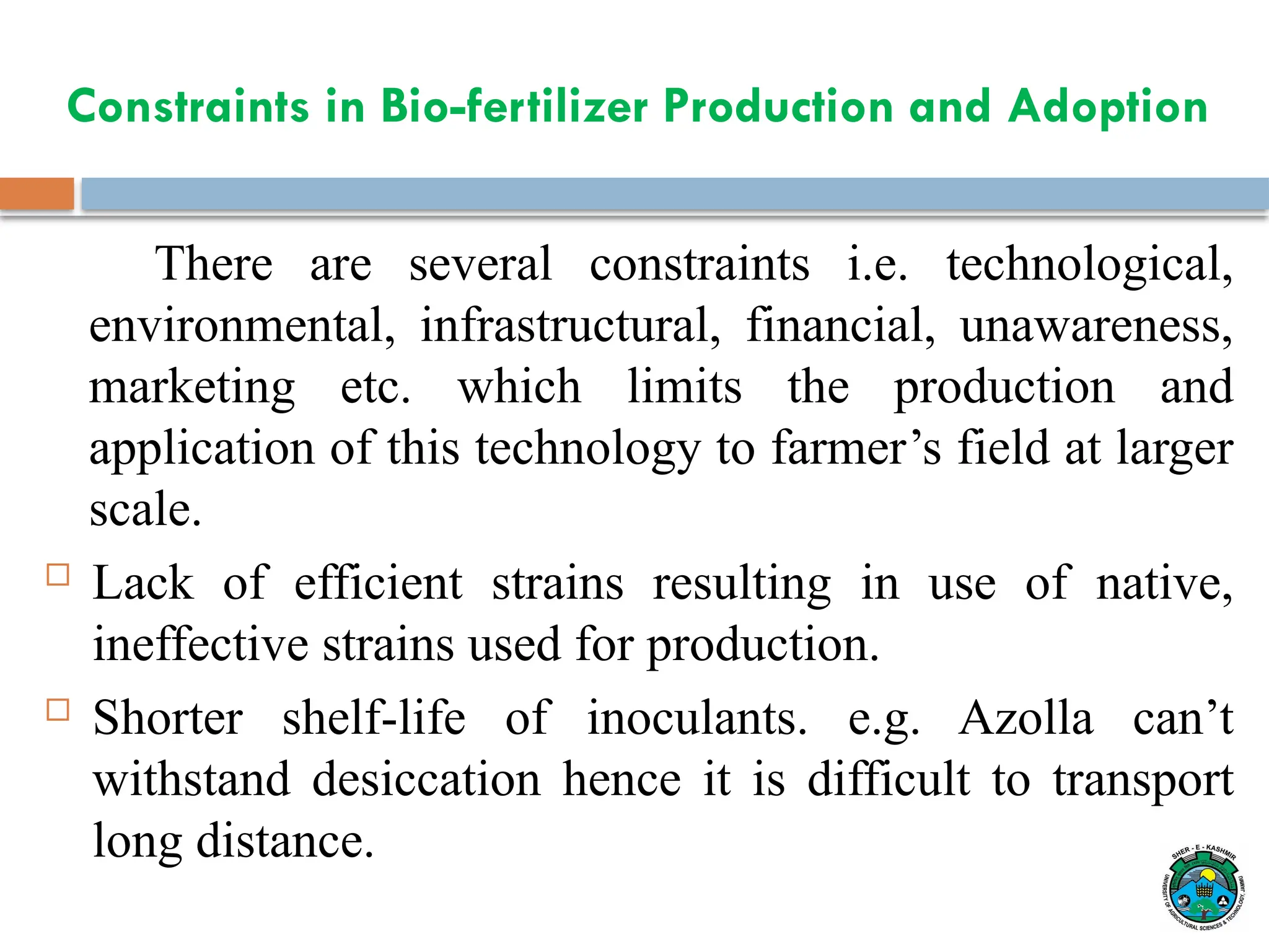 Role of biofertilisers- Role of Biofertlizers in fruit crops | PPTX