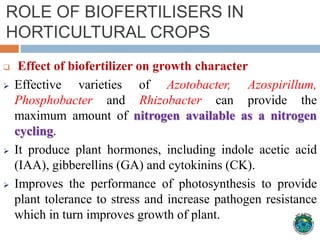 Role of biofertilizers in Horticulture | PPTX