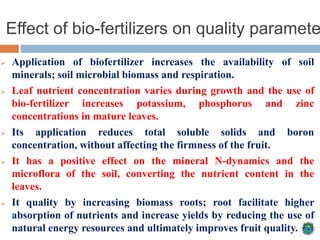 Role of biofertilizers in Horticulture | PPTX