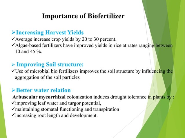Role of biofertilizer in agriculture | PPTX | Agriculture | Industries