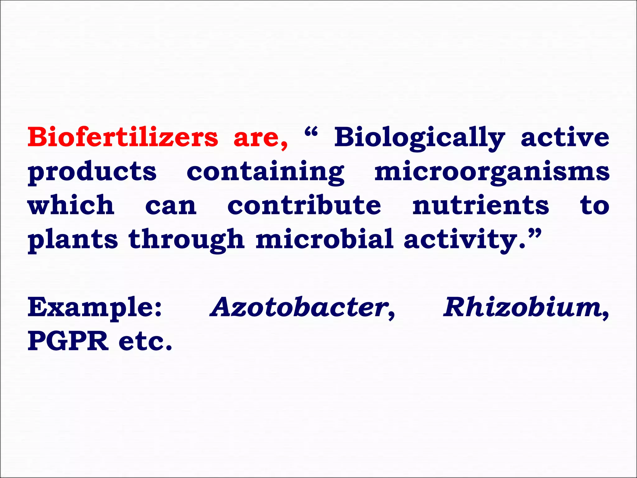 Role of Biofertilizer in Organic Agriculture.pptx