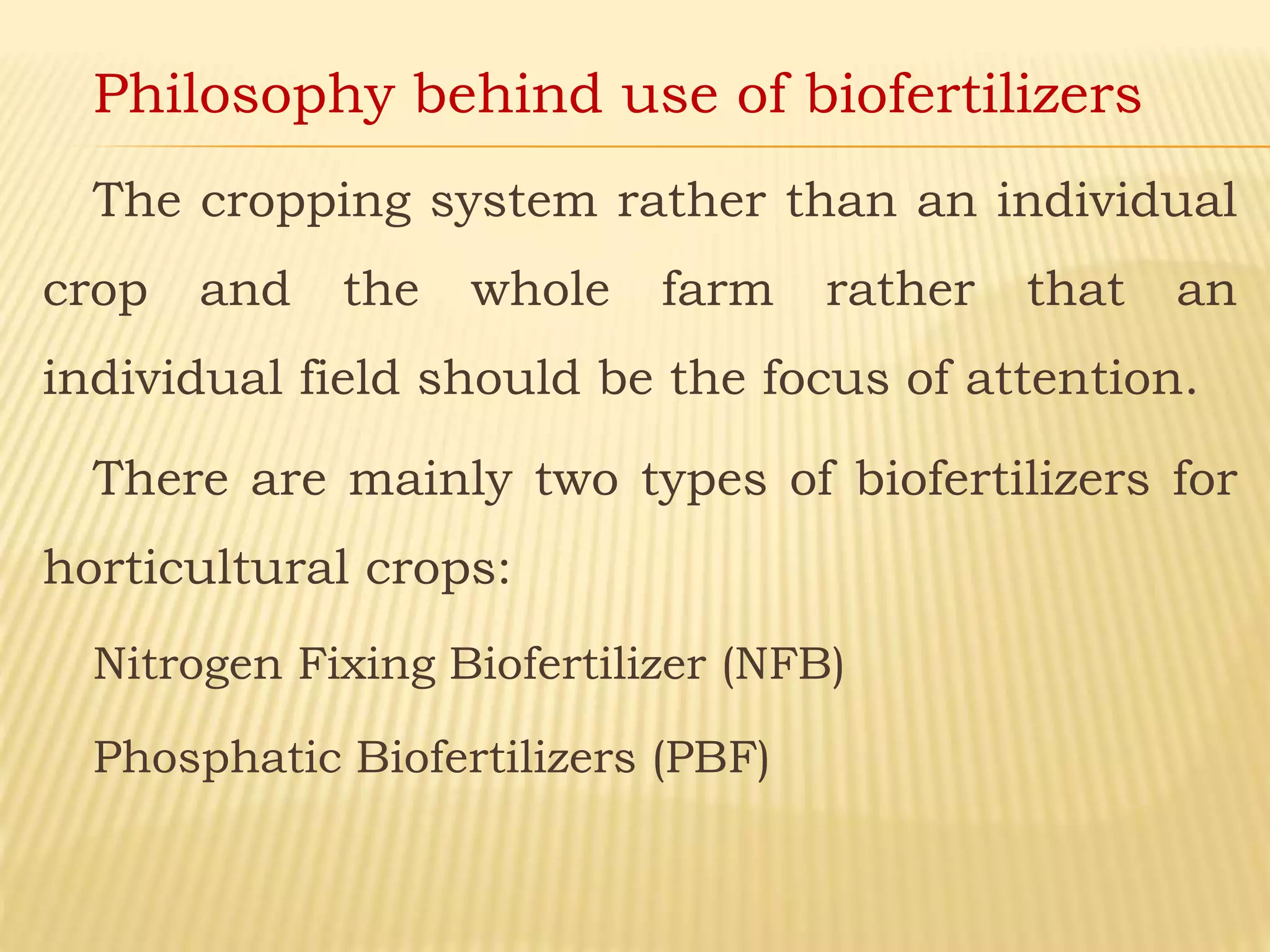 Role of biofertilizers | PPTX