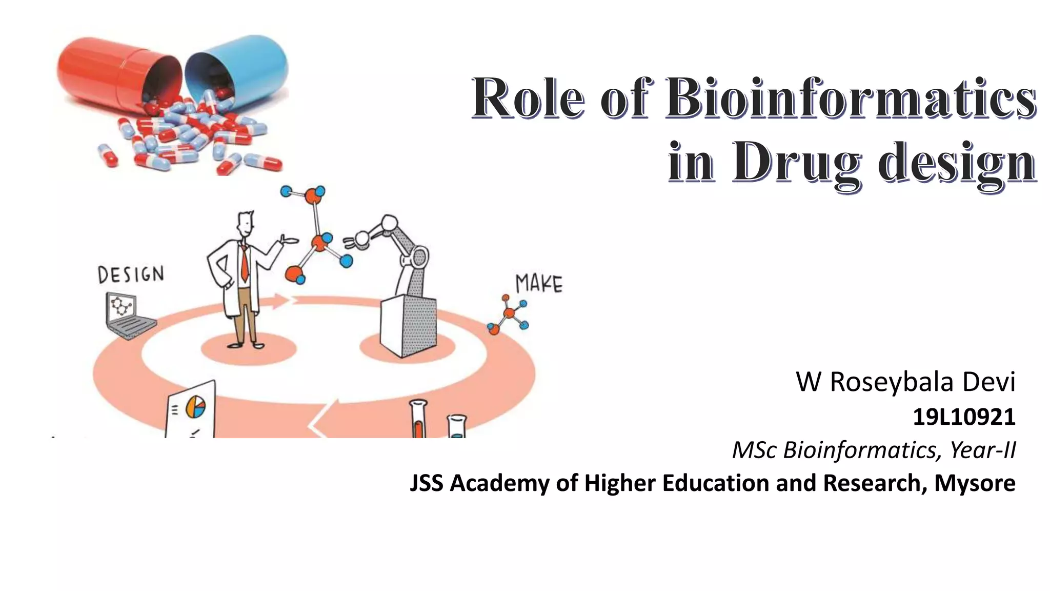 Role of bioinformatics in drug designing | PPTX
