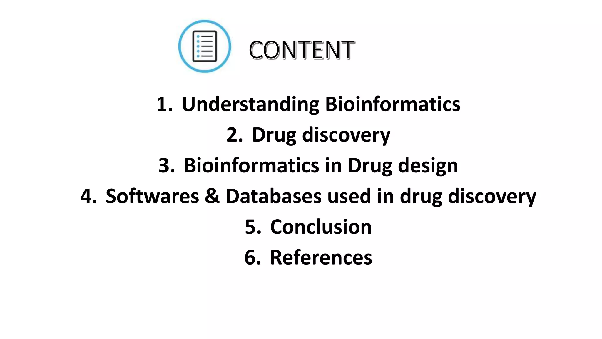 Role of bioinformatics in drug designing | PPTX