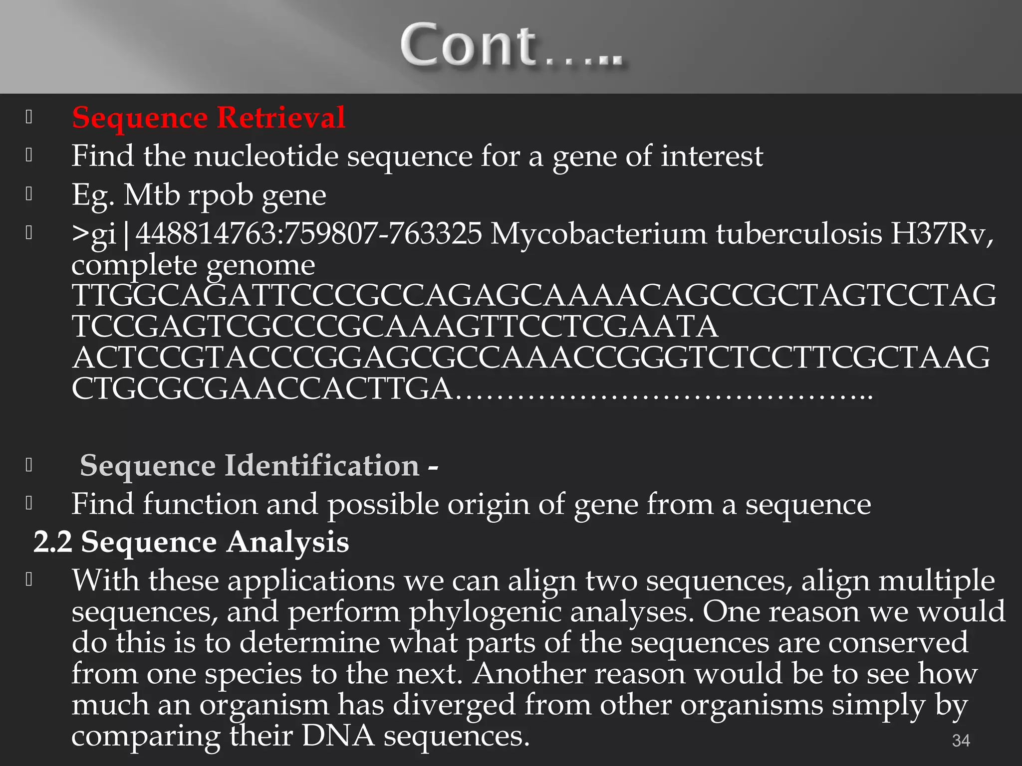 Role of bioinformatics in life sciences research | PPT