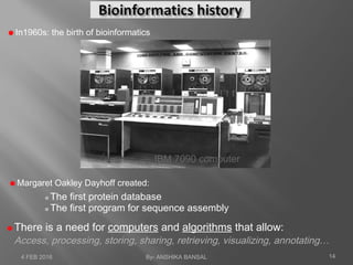 Role of bioinformatics in life sciences research | PPT
