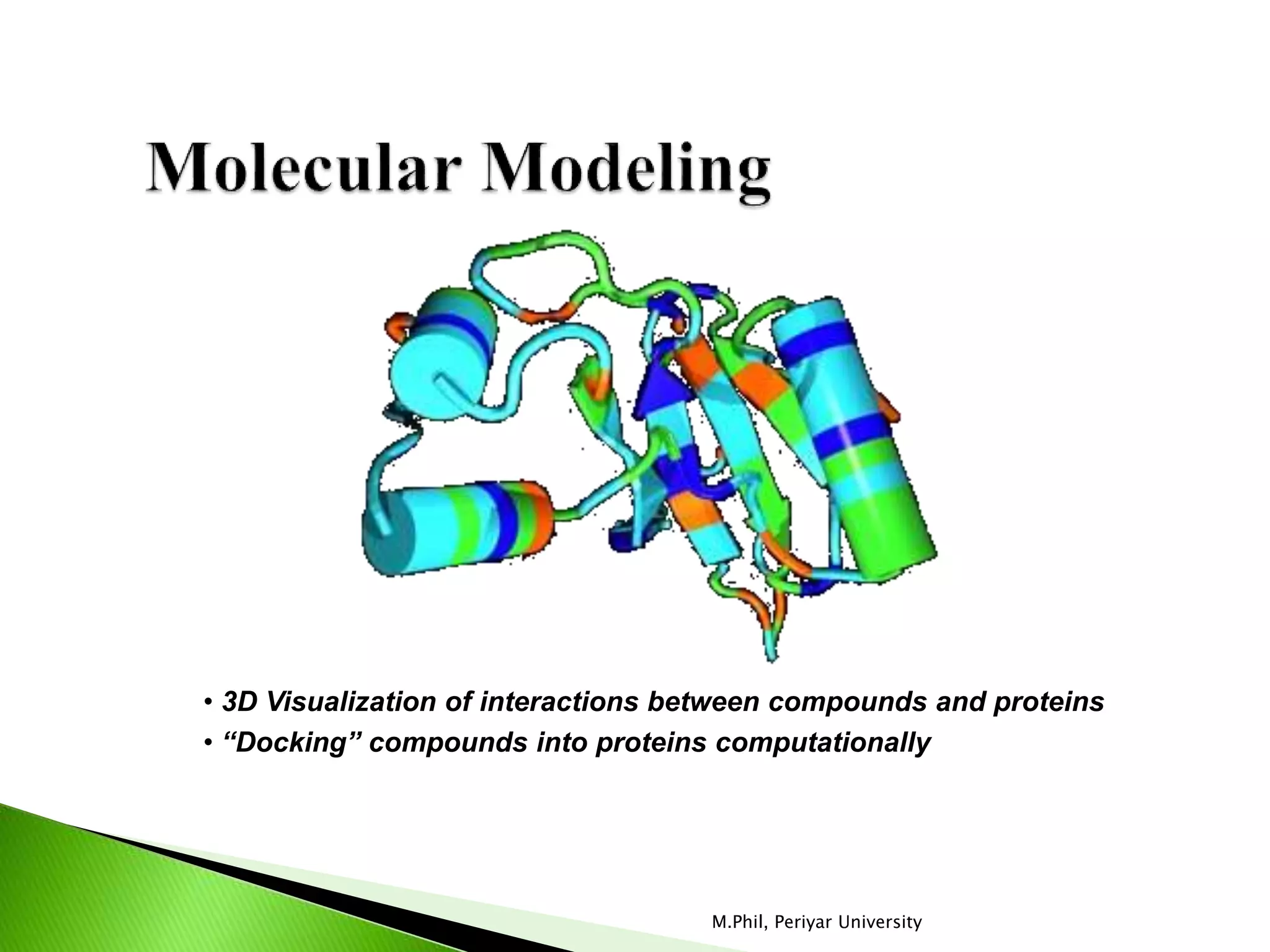 Role of bioinformatics of drug designing | PPTX