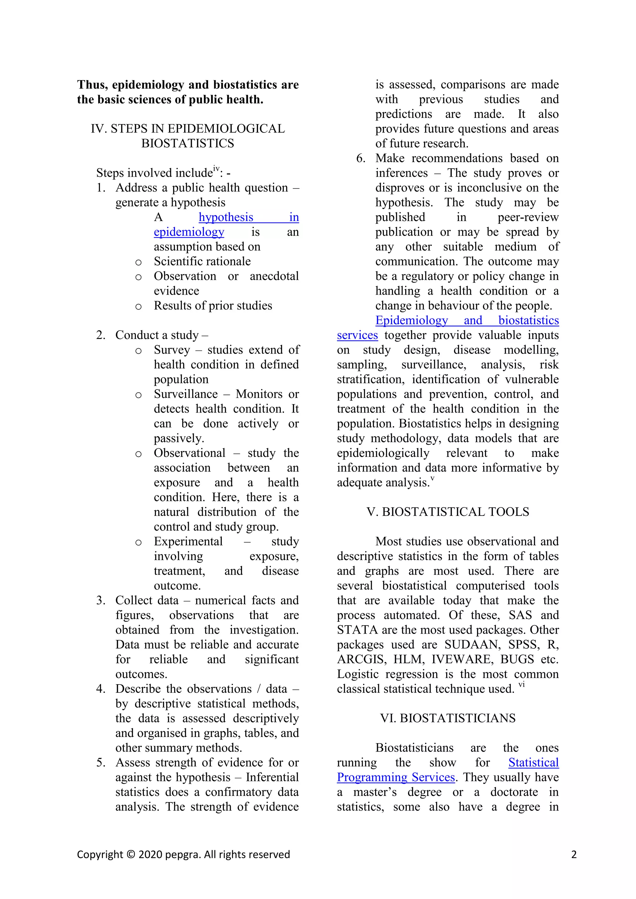 Role of Biostatistician and Biostatistical Programming in ...