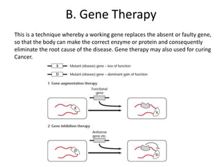 Role of biotechnology in the management of disease | PPTX