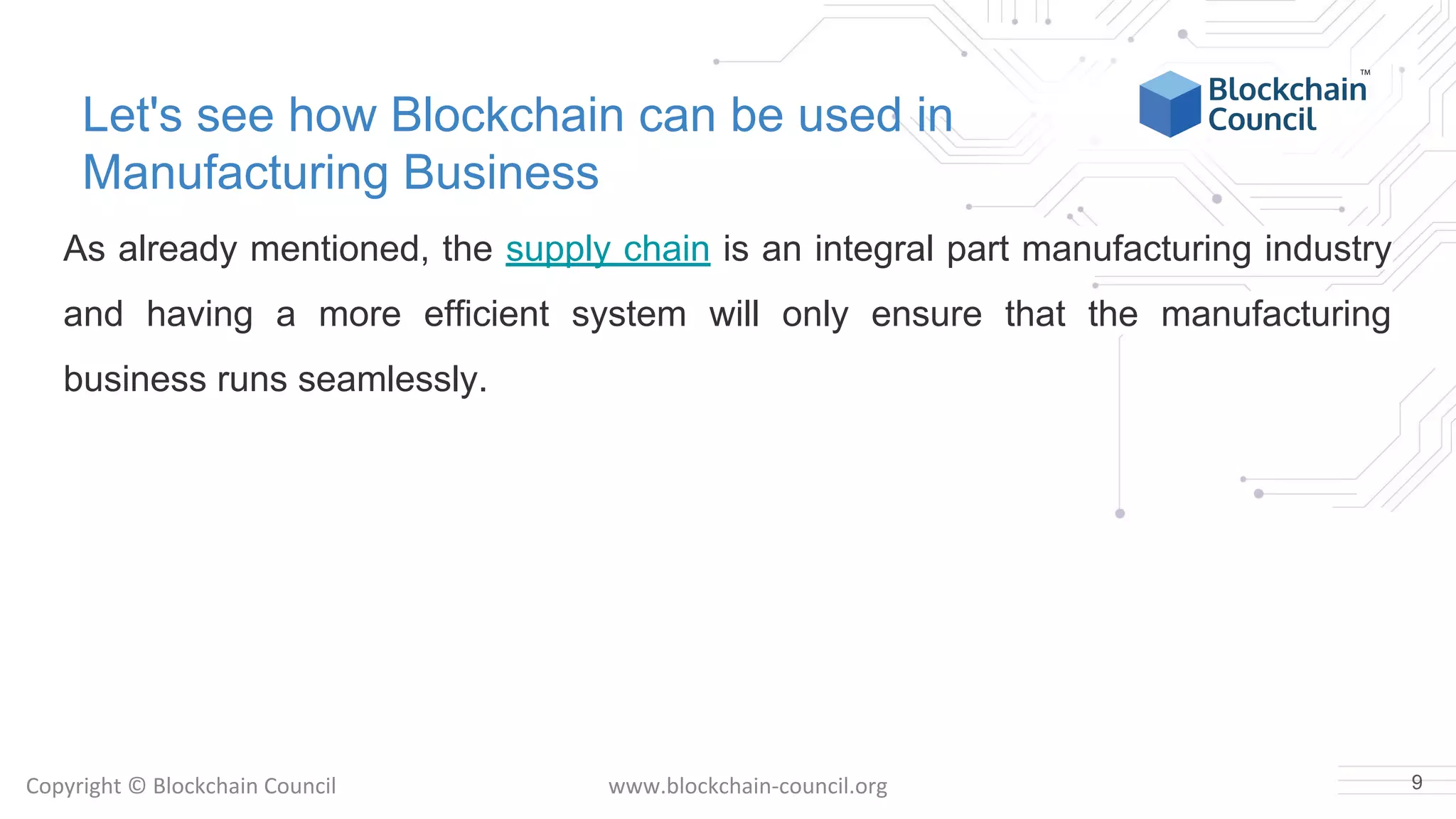 Role of blockchain in the manufacturing industry | PDF