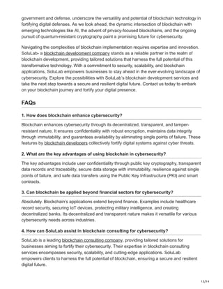 Role of Blockchain Technology in Cybersecurity | PDF