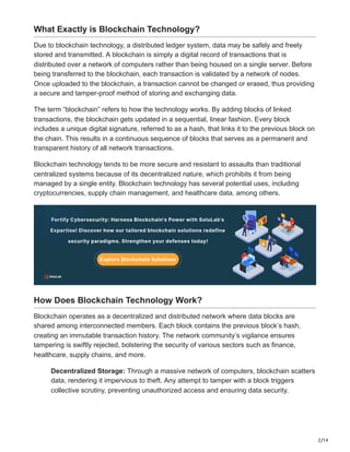 Role of Blockchain Technology in Cybersecurity | PDF