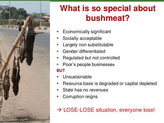 Role of bushmeat in food security and nutrition