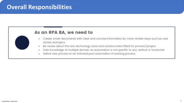 Role of a Business Analyst in RPA Projects | PDF