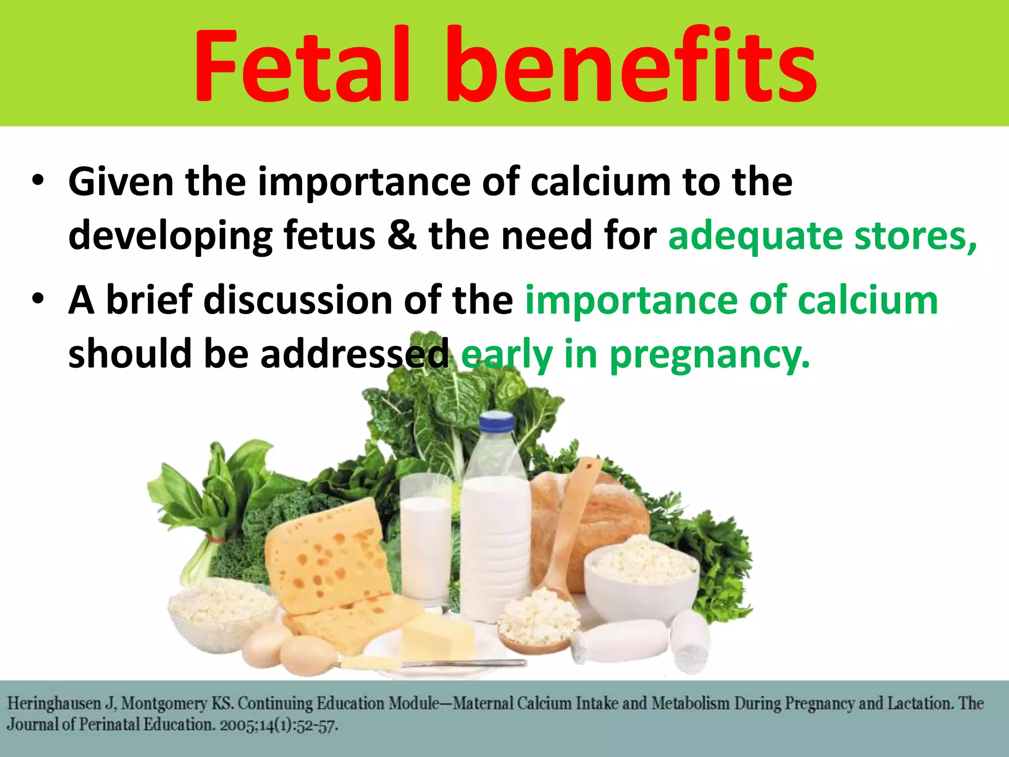 Role of Calcium in pregnancy DR. SHARDA JAIN Dr. Jyoti Agarwal Dr ...