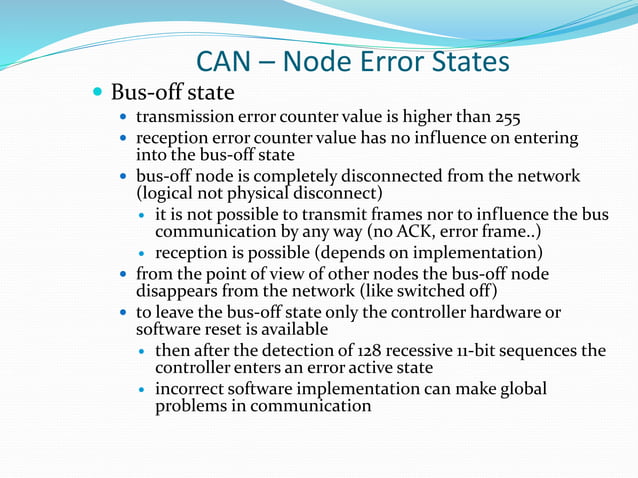 Role of CAN BUS in automotives | PPT | Computer Networking | Computing