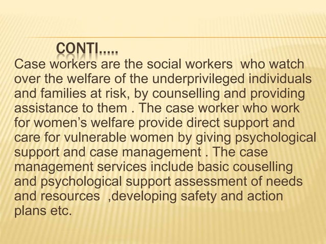 ROLE OF CASE WORKER IN WOMEN’S WELFARE.pptx