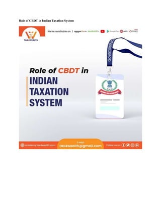Role of CBDT in Indian Taxation System.pptx